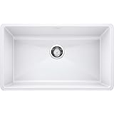 BLANCO, White 441767 DIAMOND SILGRANIT Super Single Undermount Kitchen ...