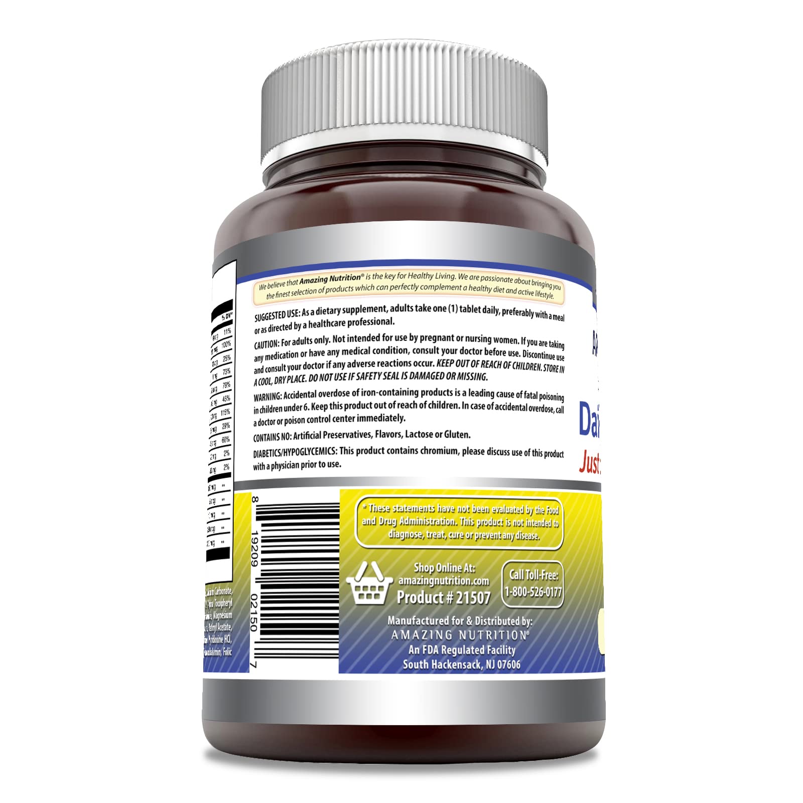 Mua Amazing Formulas Daily Multivitamin 500 Tablets Supplement | Just 1 ...