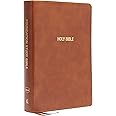 NKJV, Foundation Study Bible, Large Print, Leathersoft, Brown, Red Letter, Thumb Indexed ...