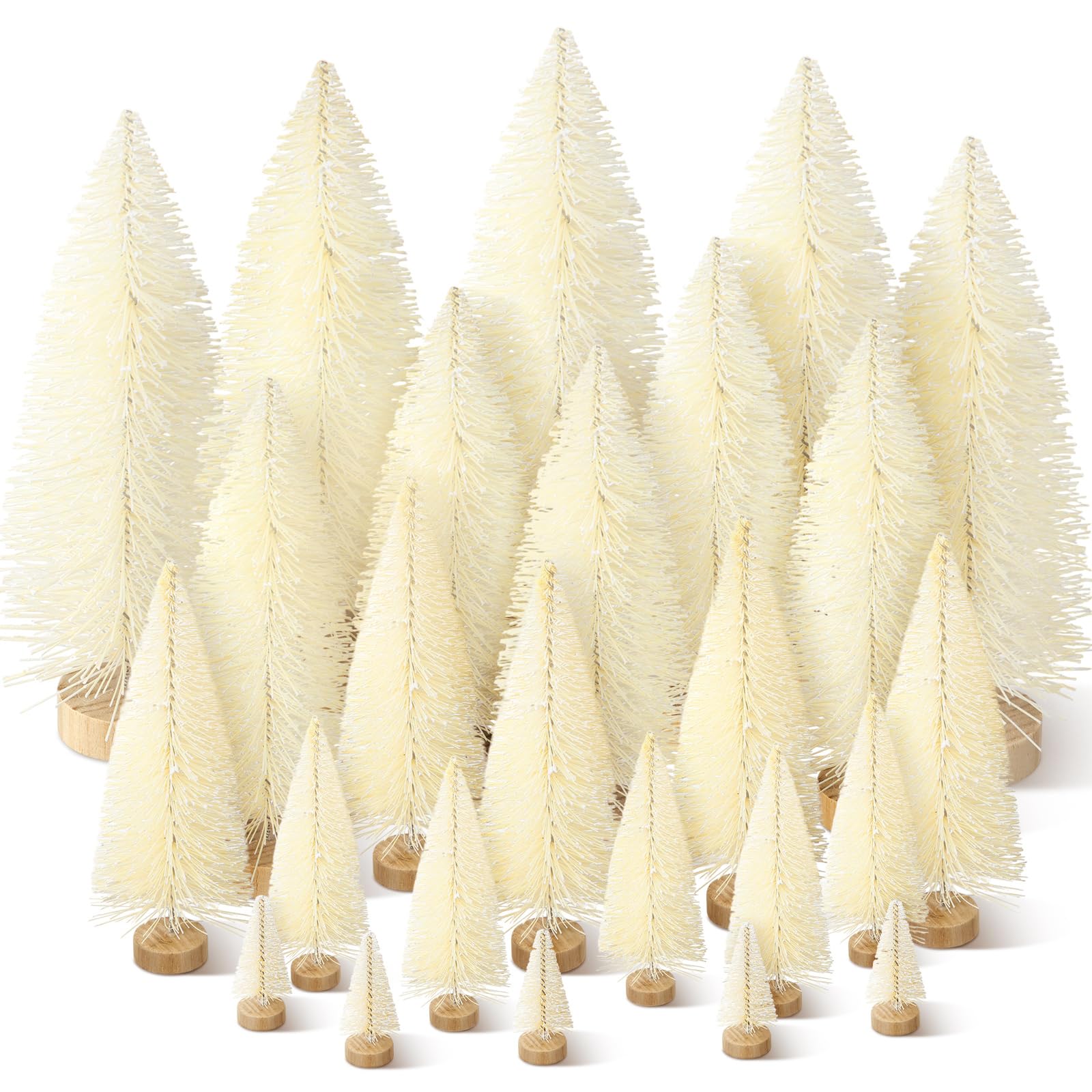 Geetery 25 Pieces Christmas Trees Artificial Pine Trees Sisal Trees ...
