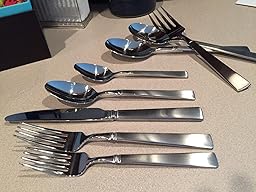 Amazon.com: Mikasa Regent Bead Gold 65-Piece Stainless Steel Flatware ...