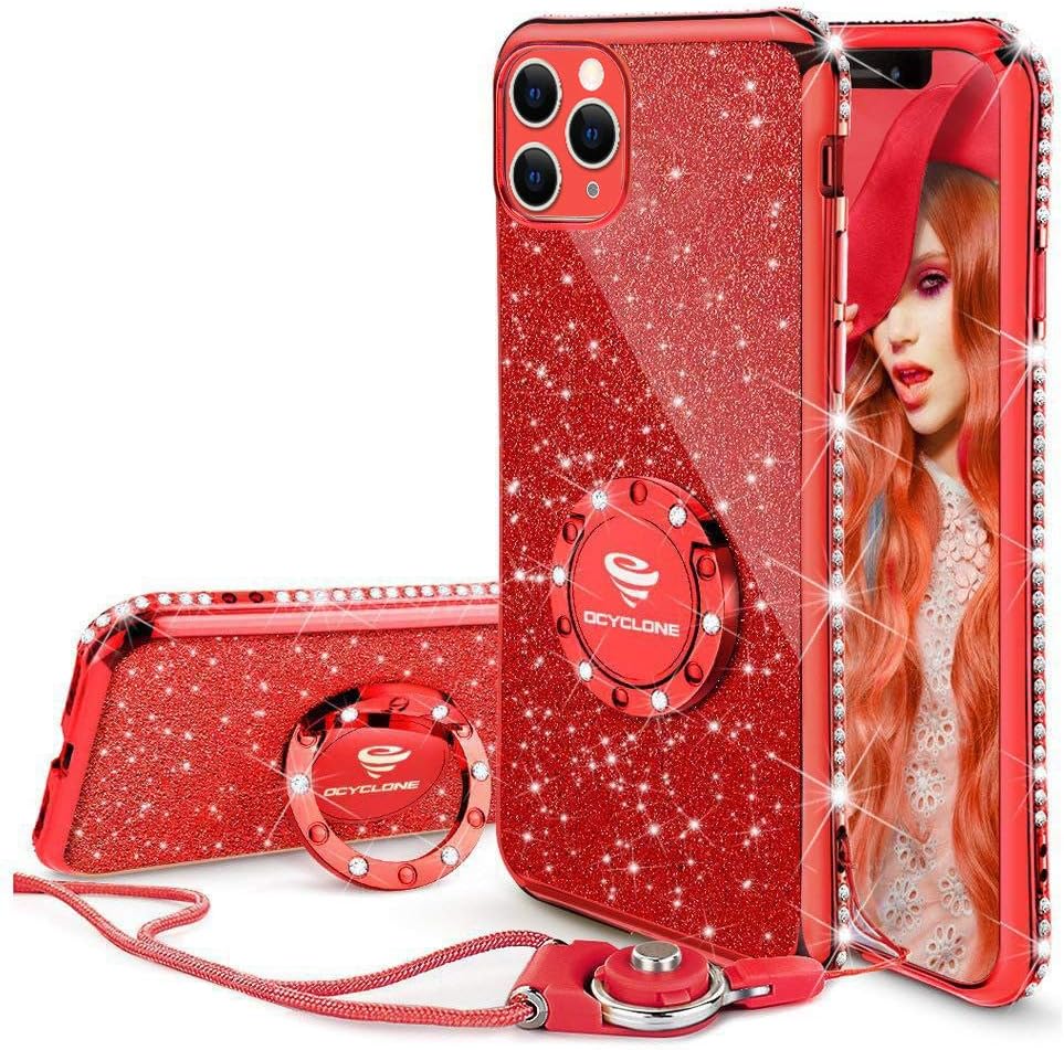 OCYCLONE Coque iPhone 11 Pro, Glitter Coque + Lanière Paillette ...