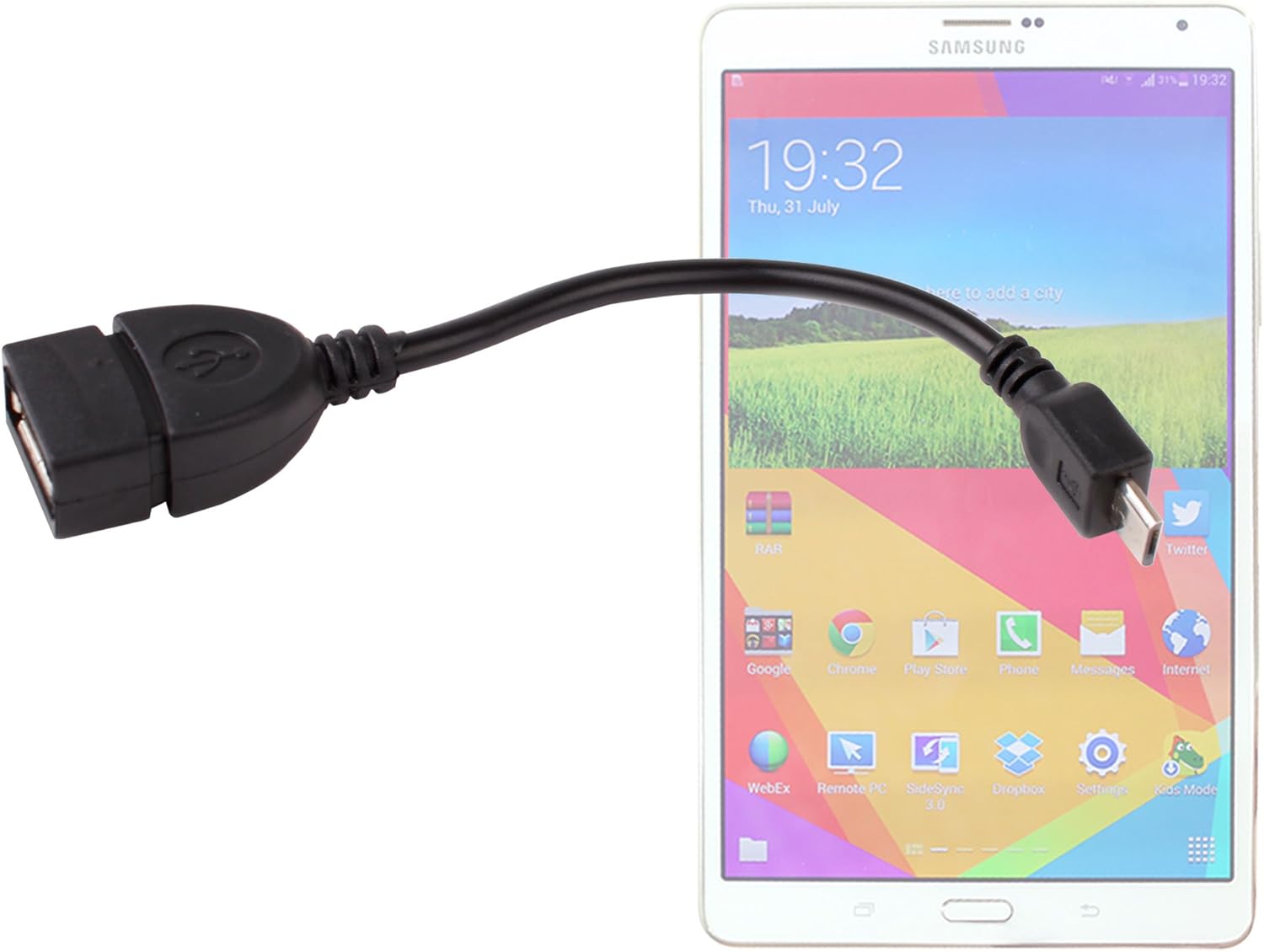 DURAGADGET Adaptateur USB 2.0 - Micro USB OTG pour Samsung Galaxy Tab ...