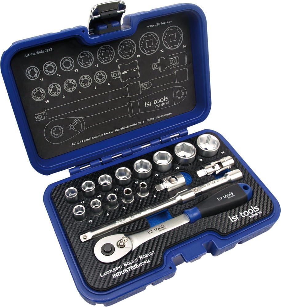 Lsr Tools Socket Set 18 Piece 3/8, Pack of 1 88820212 – BigaMart
