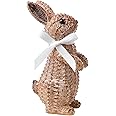 Amazon.com: LULU Deer Rattan Rabbit Woven Rabbit Bow Resin Ornaments ...