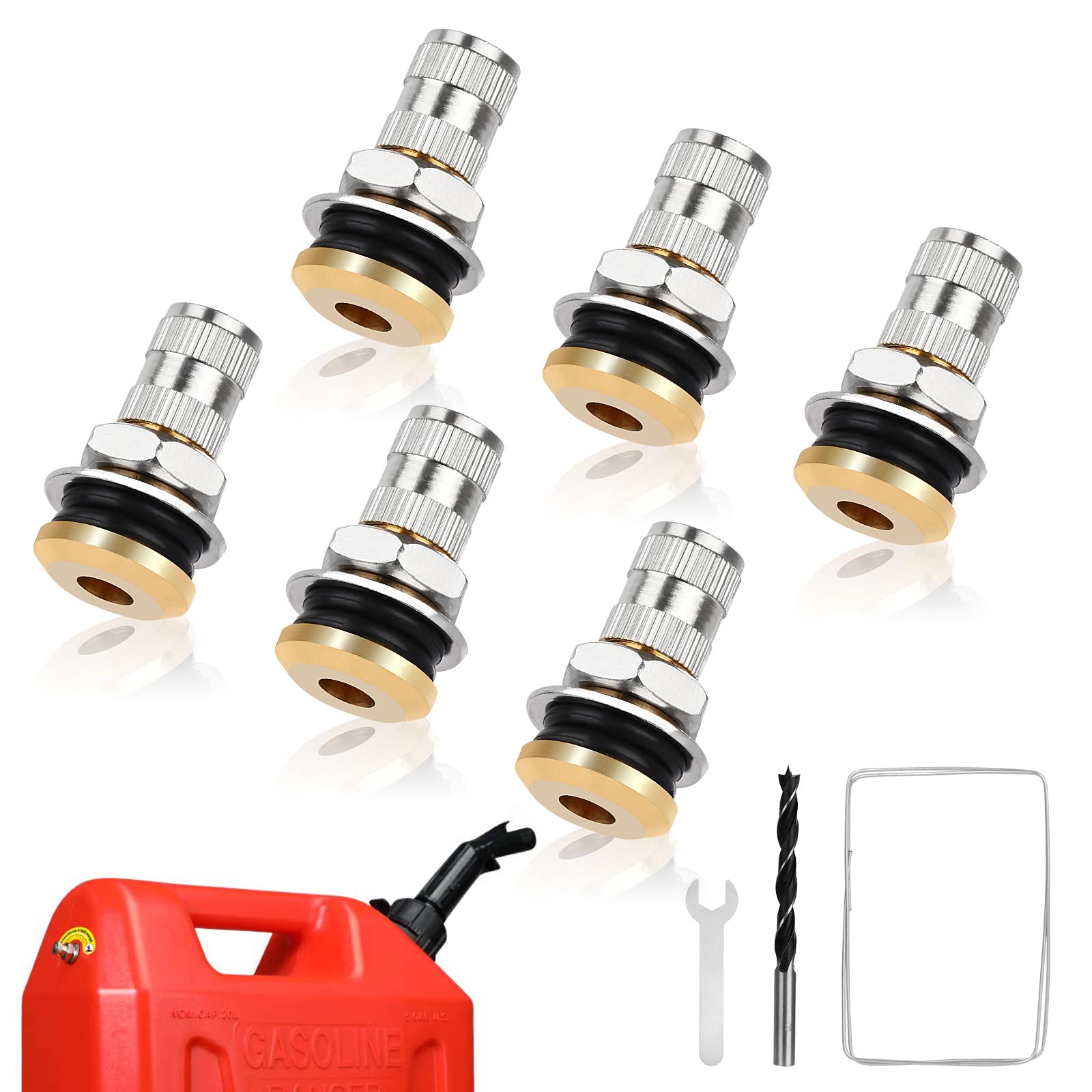 Gas Can Vent Caps | 6 Pack Fuel Gas Tank Vent Caps | Metal Gas Can ...