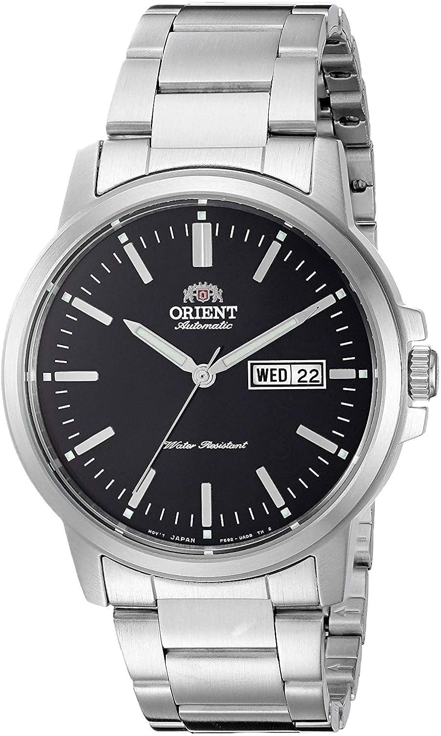Orient Men's Commuter Japanese Automatic Stainless Steel Strap, Silver ...