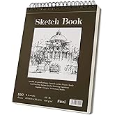 Amazon.com: Sketch Book 9"x12", 70-Sheets (80lb/120gsm) Sketchbook, Acid Free Artist Drawing Pad ...