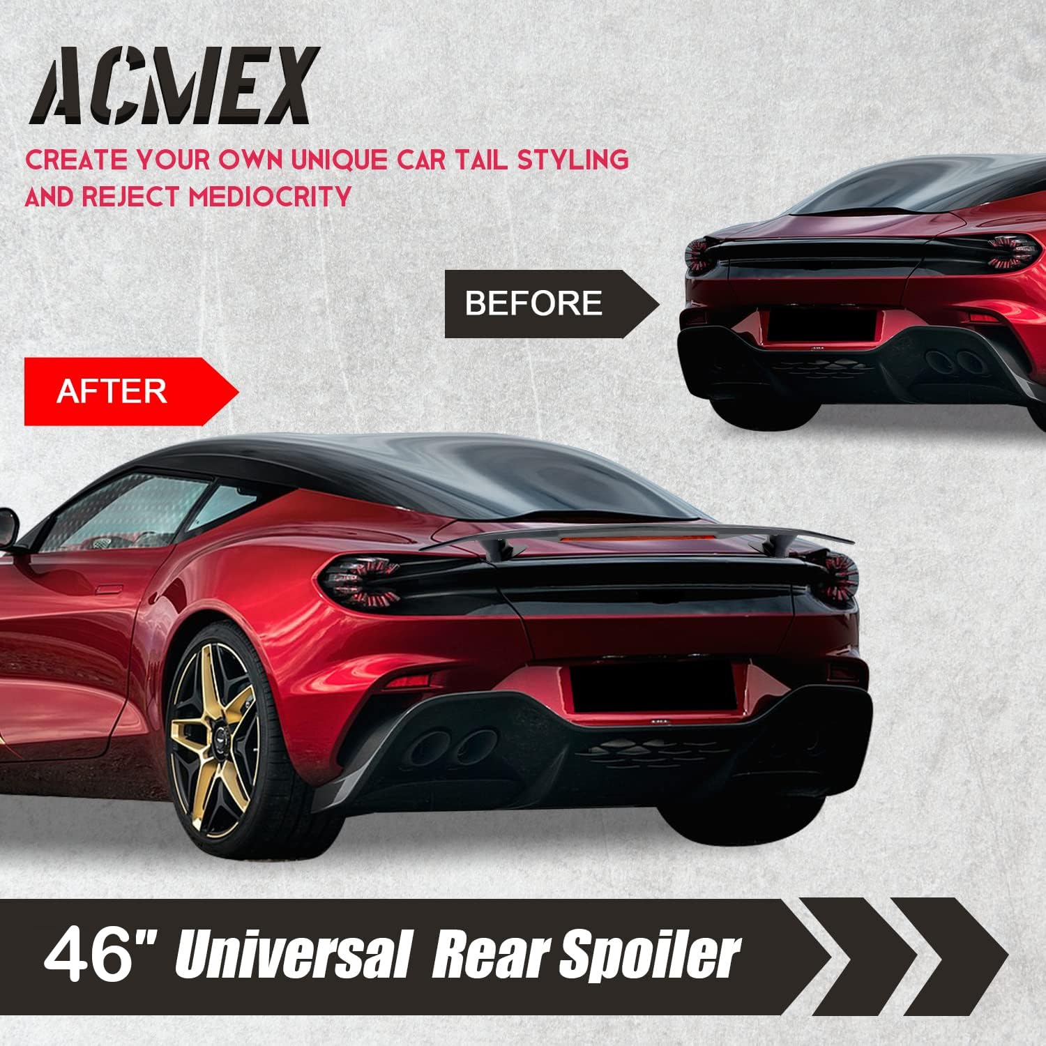 Mua Acmex 46Inch Universal Rear Spoiler, JDM Style ABS Racing Spoiler ...