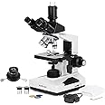 Amazon.com: AmScope T490B-DK Compound Trinocular Microscope, WF10x and WF20x Eyepieces, 40X ...