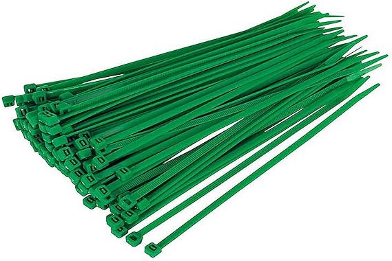 100 X 100MM X 2.5MM GREEN HIGH QUALITY CABLE TIES PLASTIC NYLON ZIP TIE ...