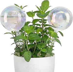Amazon.com: KiKiHeim 2Pcs Plant Watering Globes Colorful Self Watering Globes, Automatic Plant ...