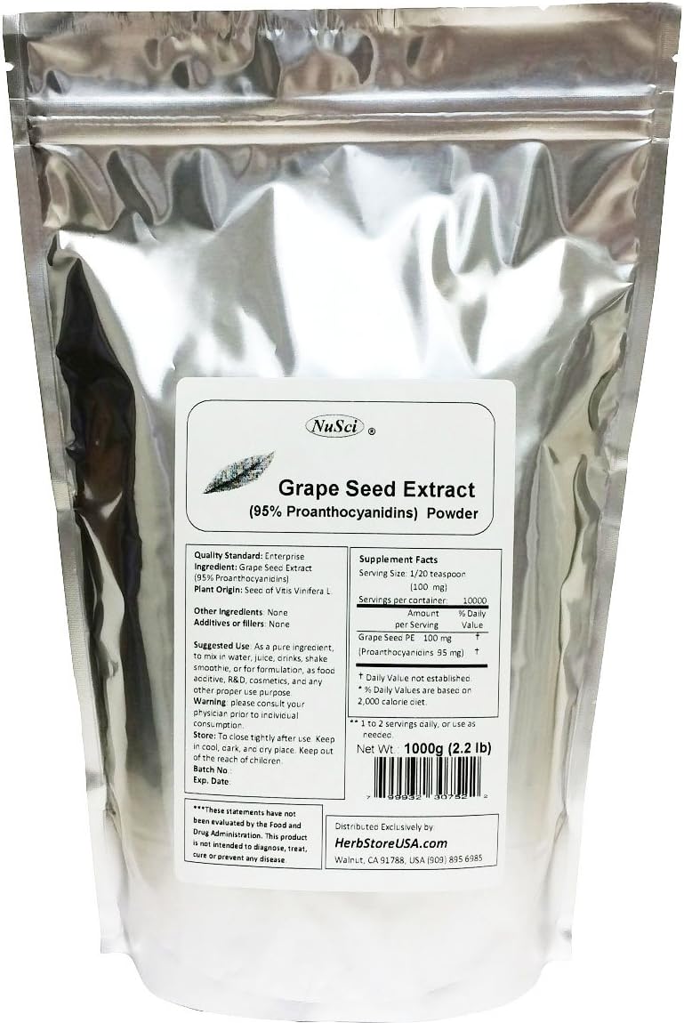 Amazon.com: NuSci Grape Seed Extract Powder Standardized 95% ...