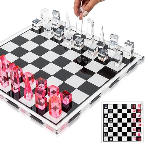 Acrylic Chess Set for Decor and Playing - Modern Chess Set - Cute Chess ...