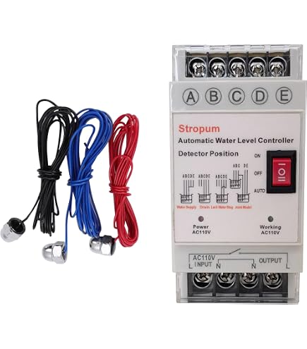 Water Level Sensor High / Low Detector Alarm 120 DB Red Strobe Siren ...