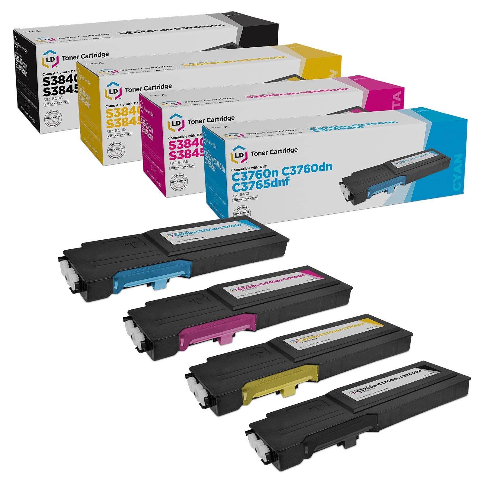 LD Products Compatible Toner Cartridge Replacements for Dell Color ...