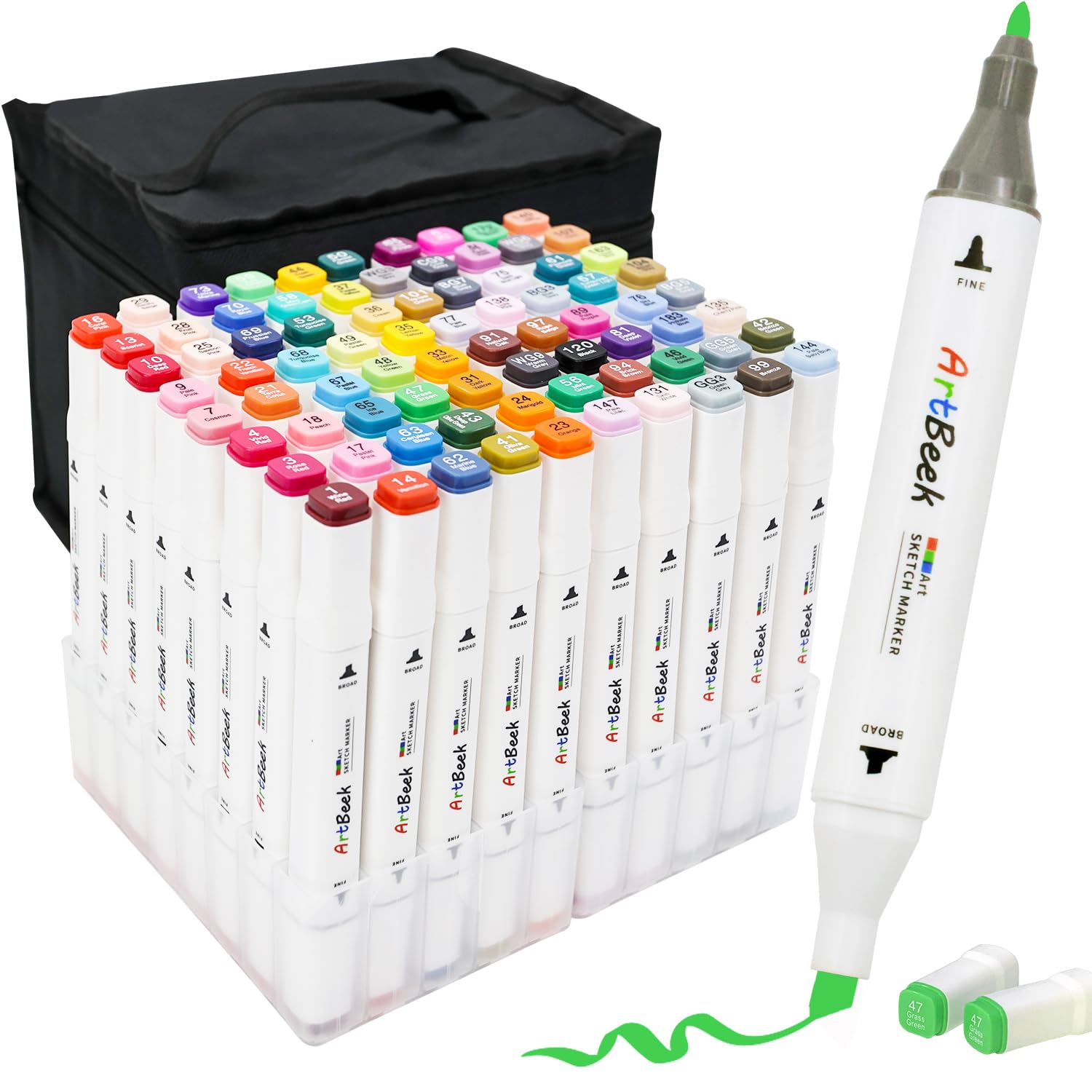 Mua 80 Colors Alcohol Markers Set, Illustration Permanent markers, Dual ...