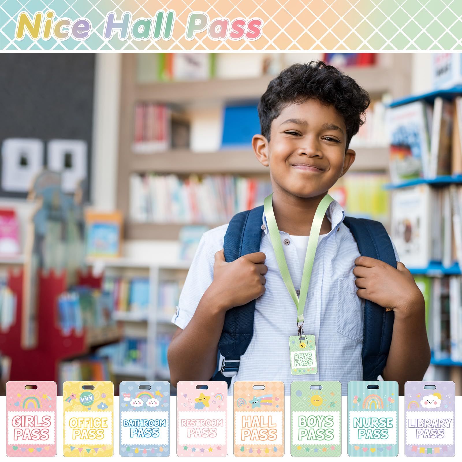 Mua 8 Sets Hall Lanyards Passes Classrooms Passes Set Unbreakable ...