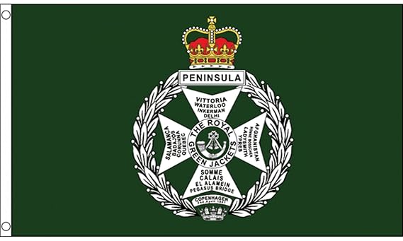 British Army Royal Green Jackets 5'x3' (150cm x 90cm) Flag: Amazon.co ...