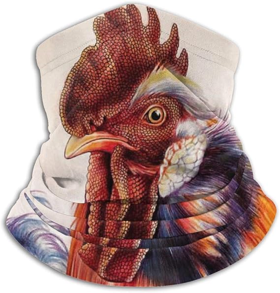 Colorful Rooster Art Chicken Face Mask Bandanas For Dust, Outdoors ...