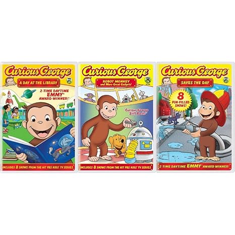 Amazon.com: Curious George 3 Movie DVD Collection: A Day At The Library ...