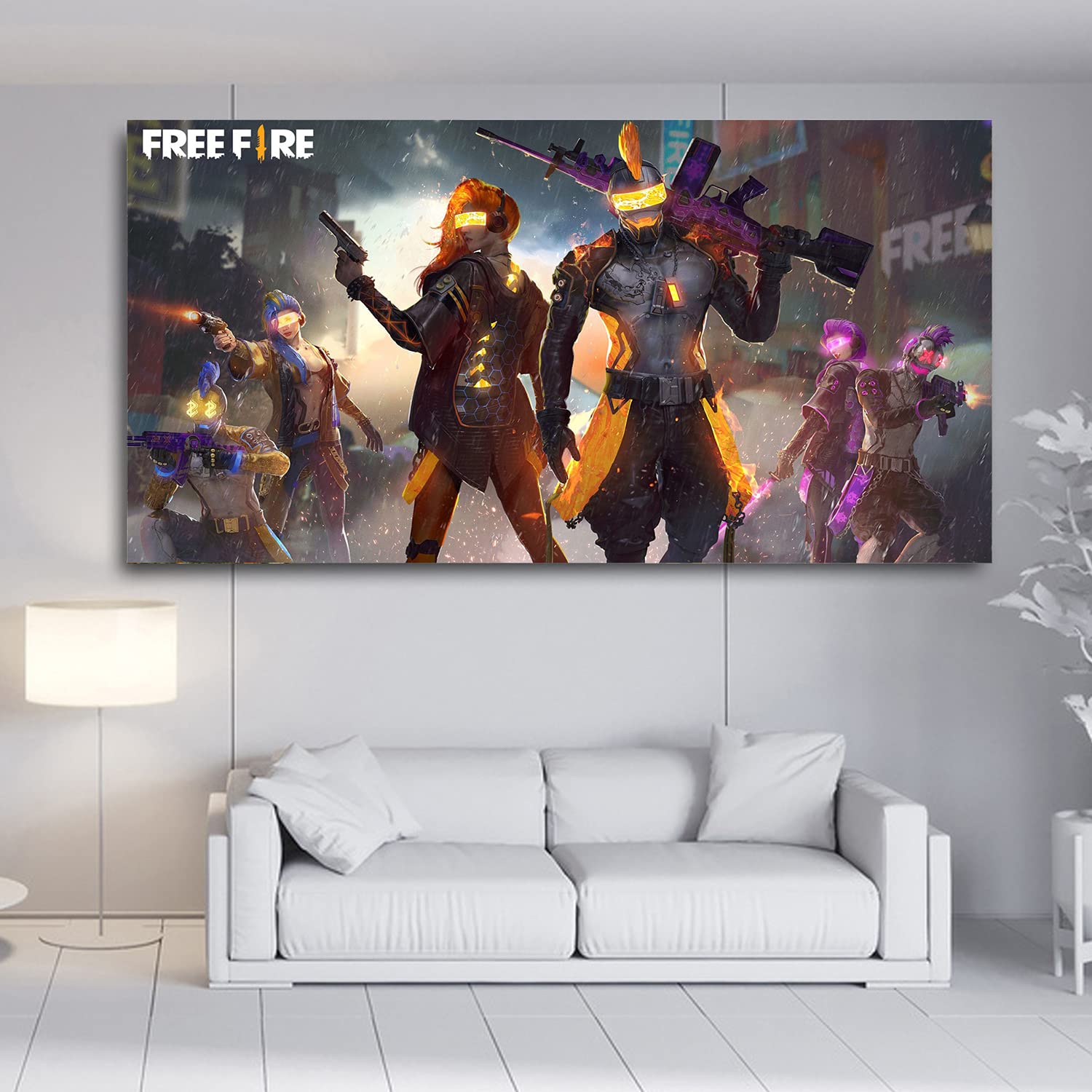 SIA VENDORS™ Garena Free Fire New Weapons Free Fire Wall Poster Canvas ...