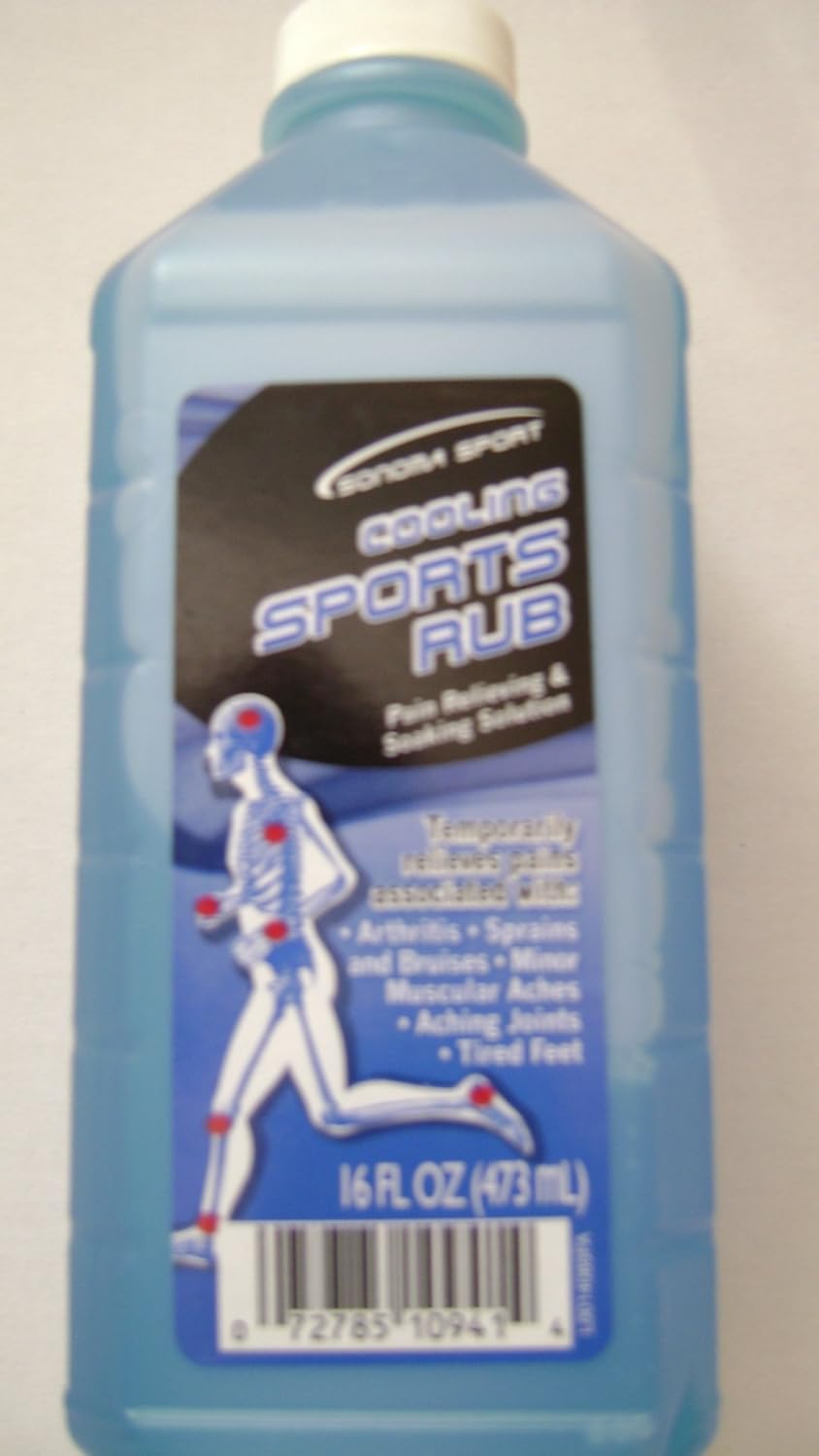 Amazon.com: Cooling Blue Sports Rub Pain Relieving & Soaking Solution ...