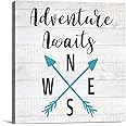 Amazon.com: Camping Adventure Awaits Farmhouse Canvas Print Wall Art ...