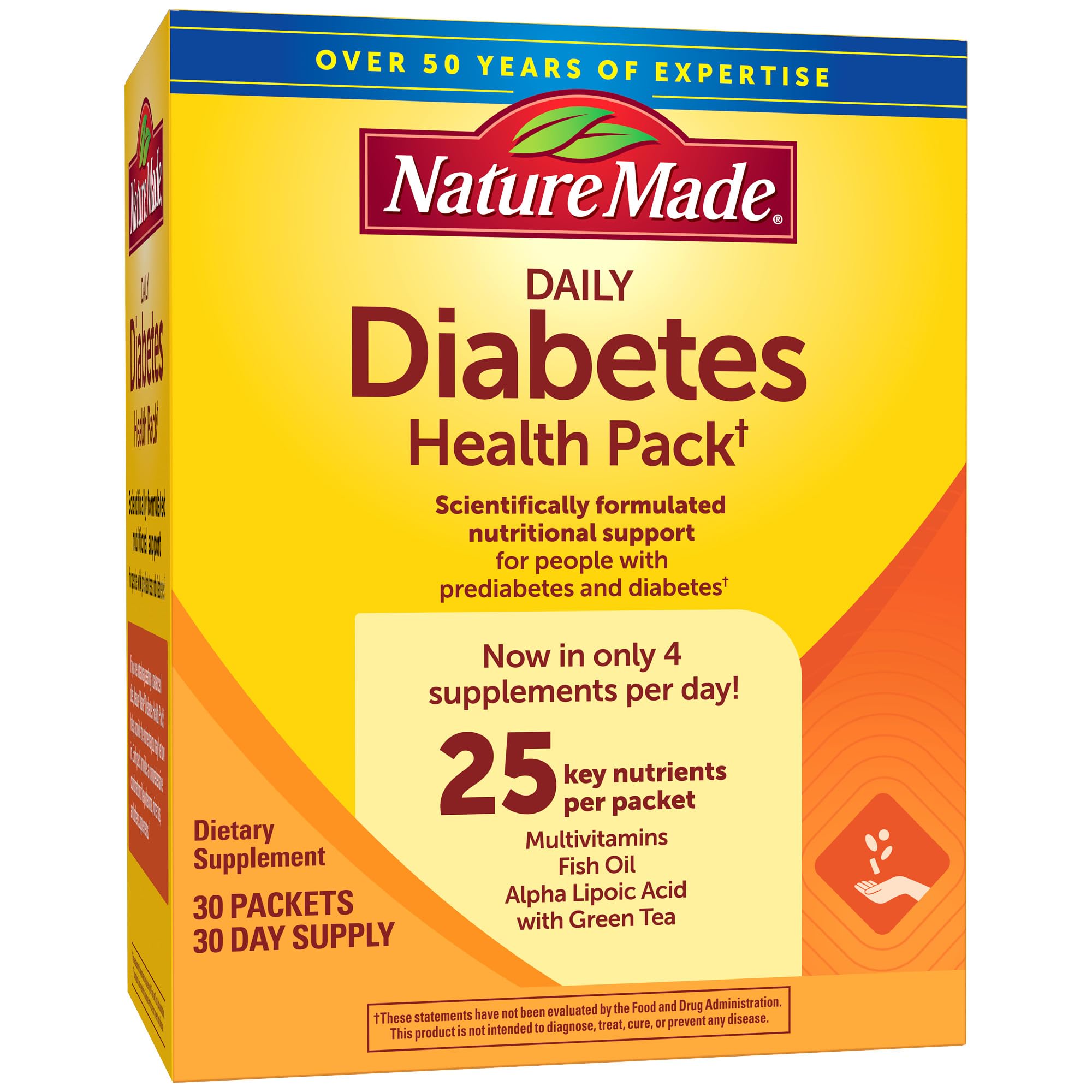Nature Made Daily Diabetes Health Pack, Dietary Supplement for ...