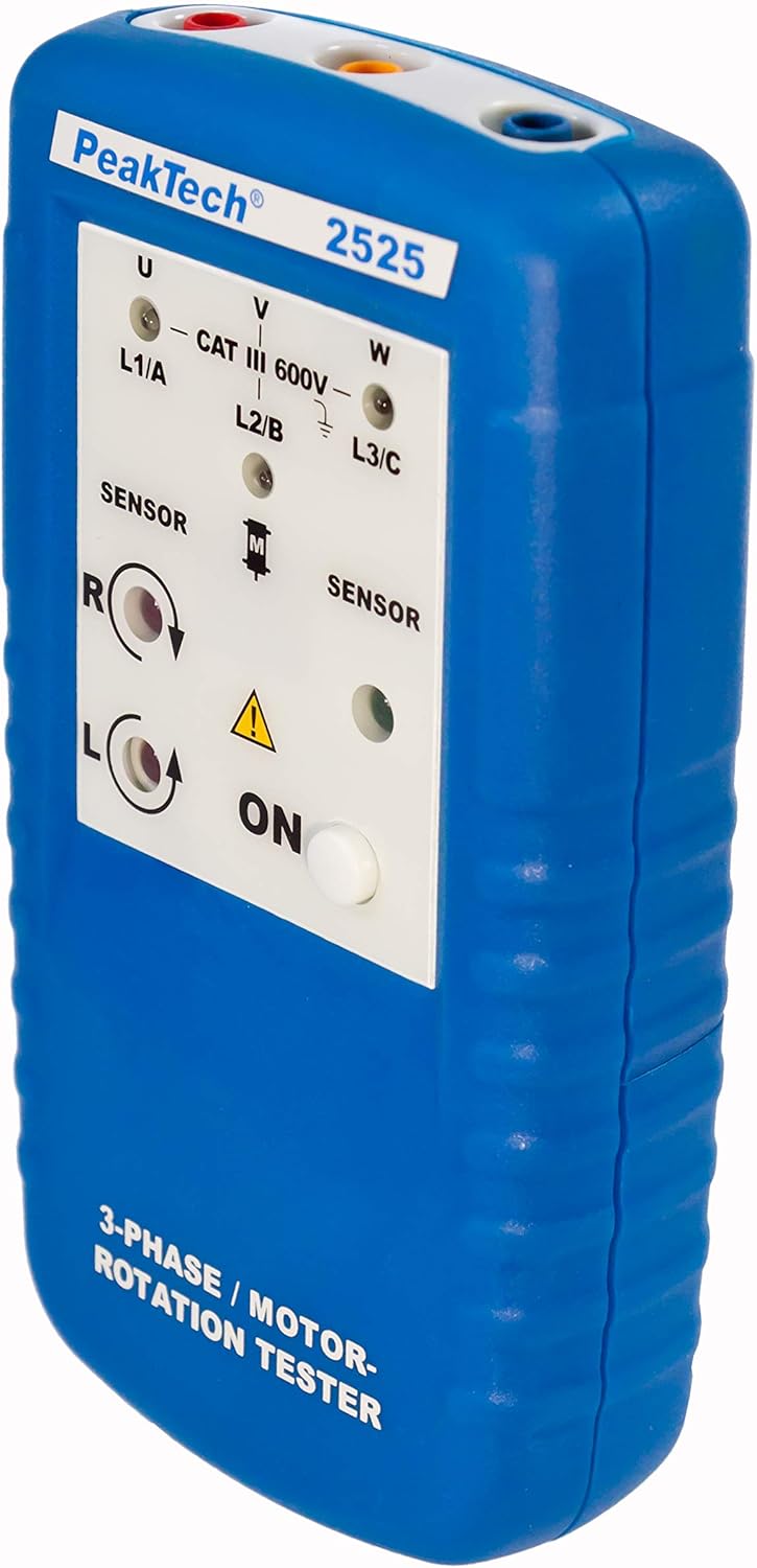 PeakTech P 2525 3-Phase Rotation Indicator for Power Current with LED ...