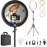 Amazon.com: Aro de luz Ring Light - 18 inch 60 W Dimmable LED Ring ...