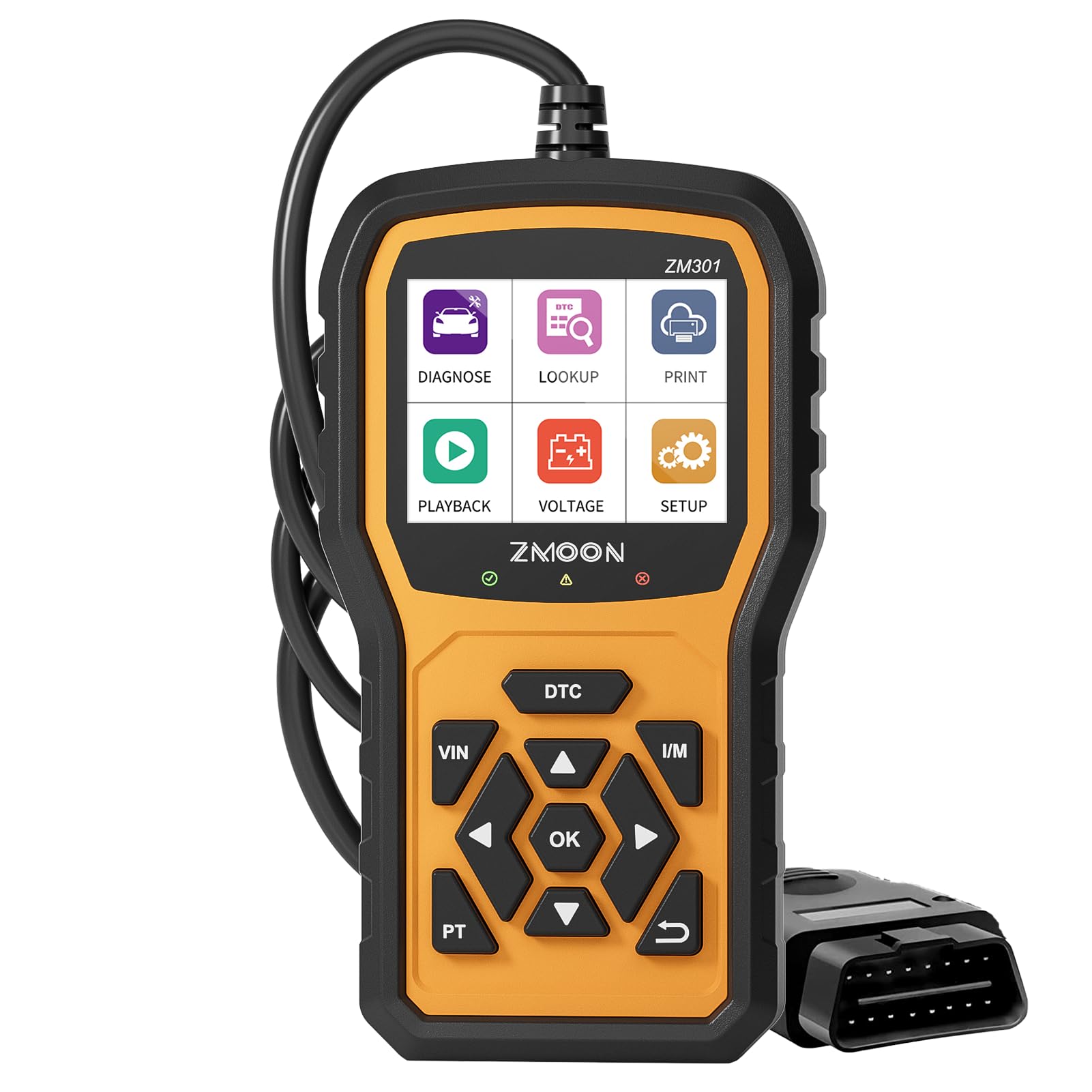 ZMOON ZM301 OBD2 Scanner Diagnostic Tool, Car Code Reader OBDII/EOBD ...