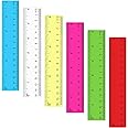 Amazon.com : Mabor 6 Inch Ruler 6Pcs Clear Plastic Ruler for School ...