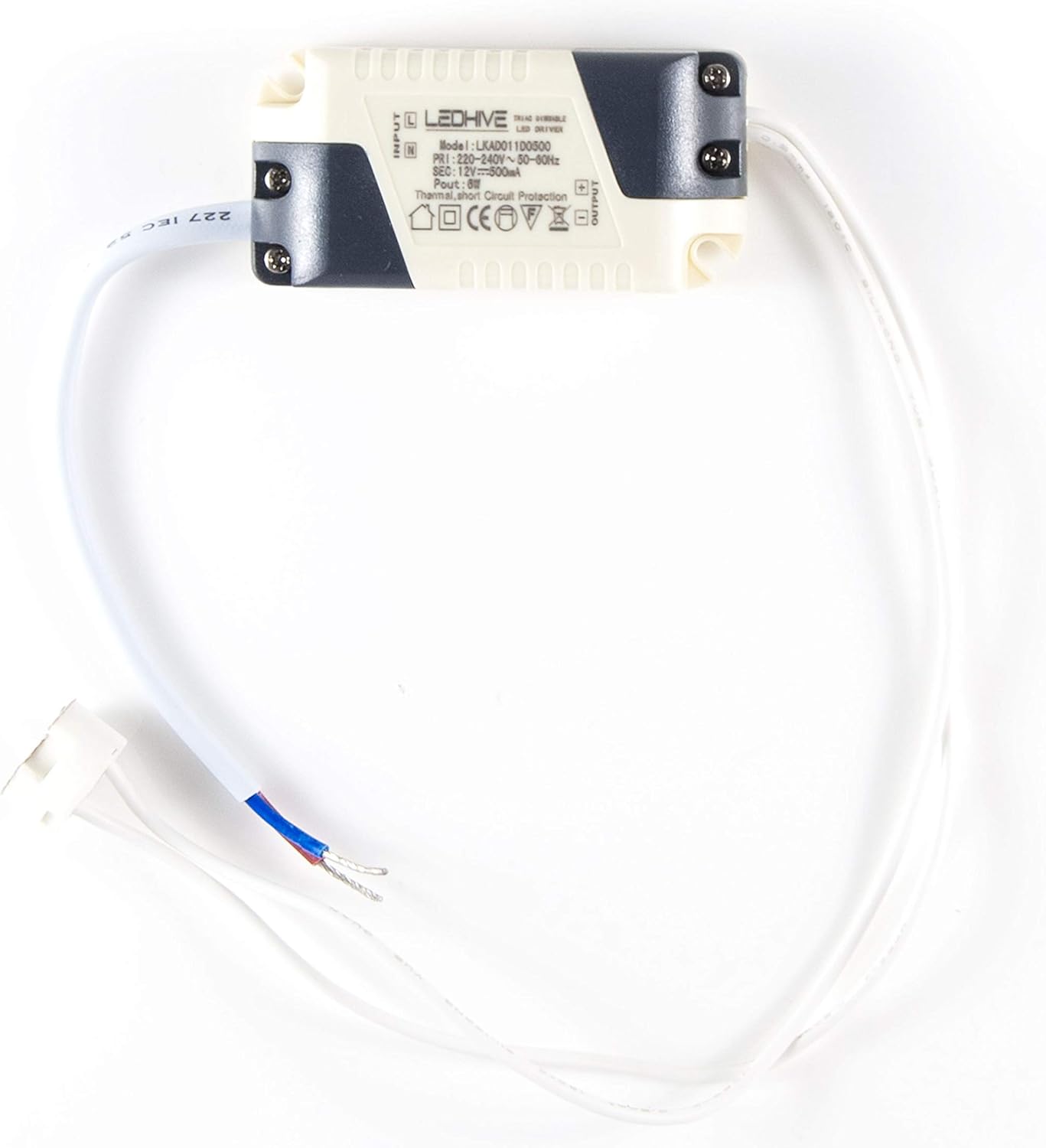 LED Dimmable Driver 240v to 12v DC including MR16 connnectors 6W ...