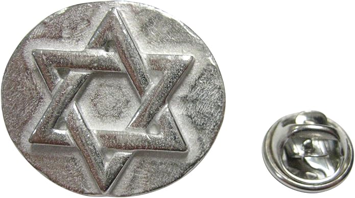 Amazon.com: Kiola Designs Silver Toned Round Jewish Religious Star of ...