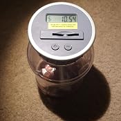 Amazon.com: Digital Coin Bank Savings Jar by DE - Automatic Coin ...