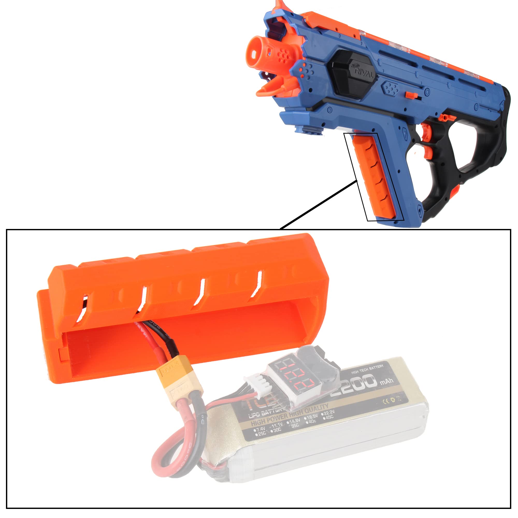 Mua Worker Extended Lipo Battery Cover for Nerf Rival Perses MXIX-5000 ...