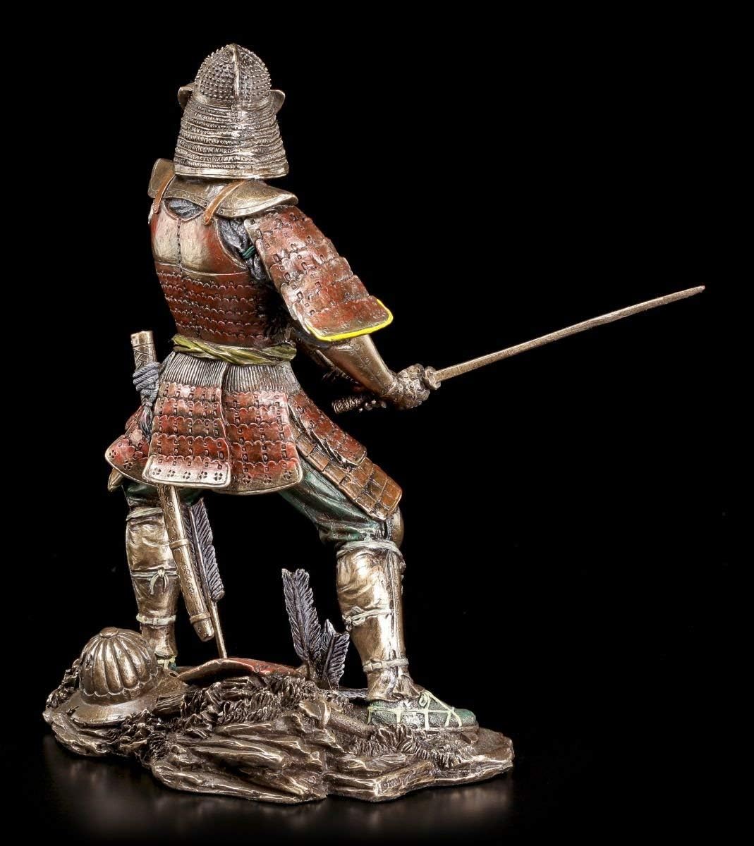 SAMURAI WARRIOR FIGURE WITH SWORD Veronese Bronze Look Deco – BigaMart