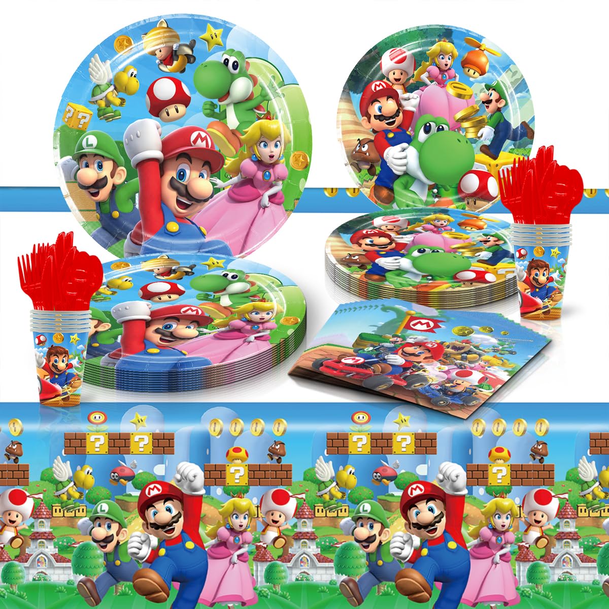 Mua Super Mario Bros Party Tableware,Super Mario Birthday Party ...
