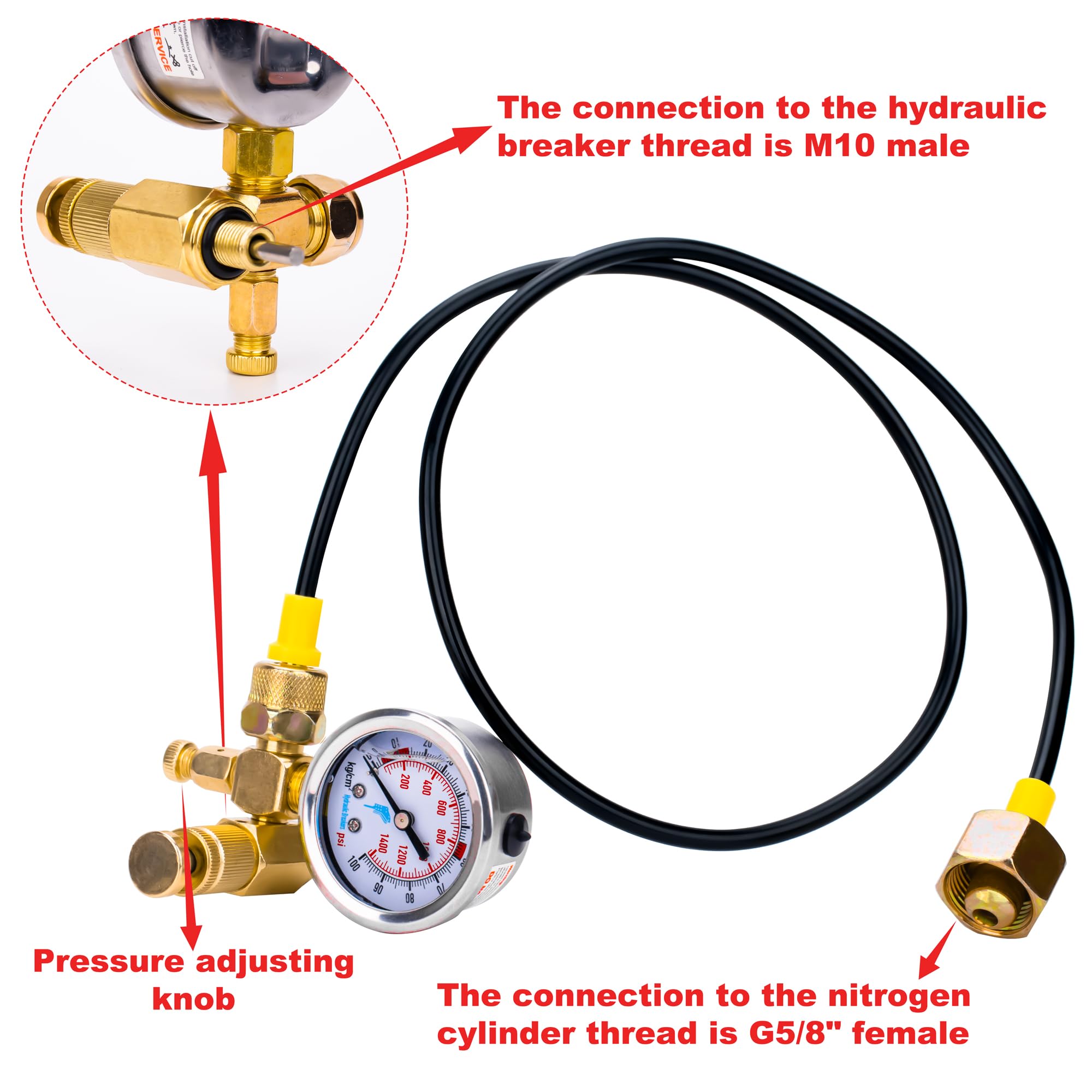 Mua Hydraulic Breaker Hammer Nitrogen Gas Charging kit, Nitrogen Gas ...