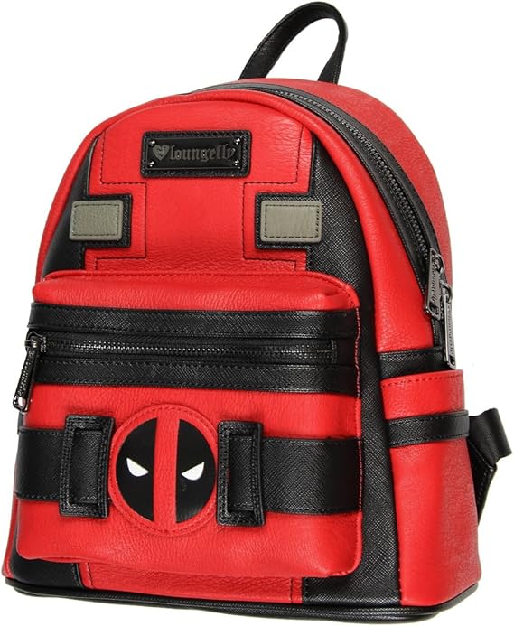Loungefly X Marvel Deadpool Suit Mini Backpack: Amazon.co.uk: Clothing