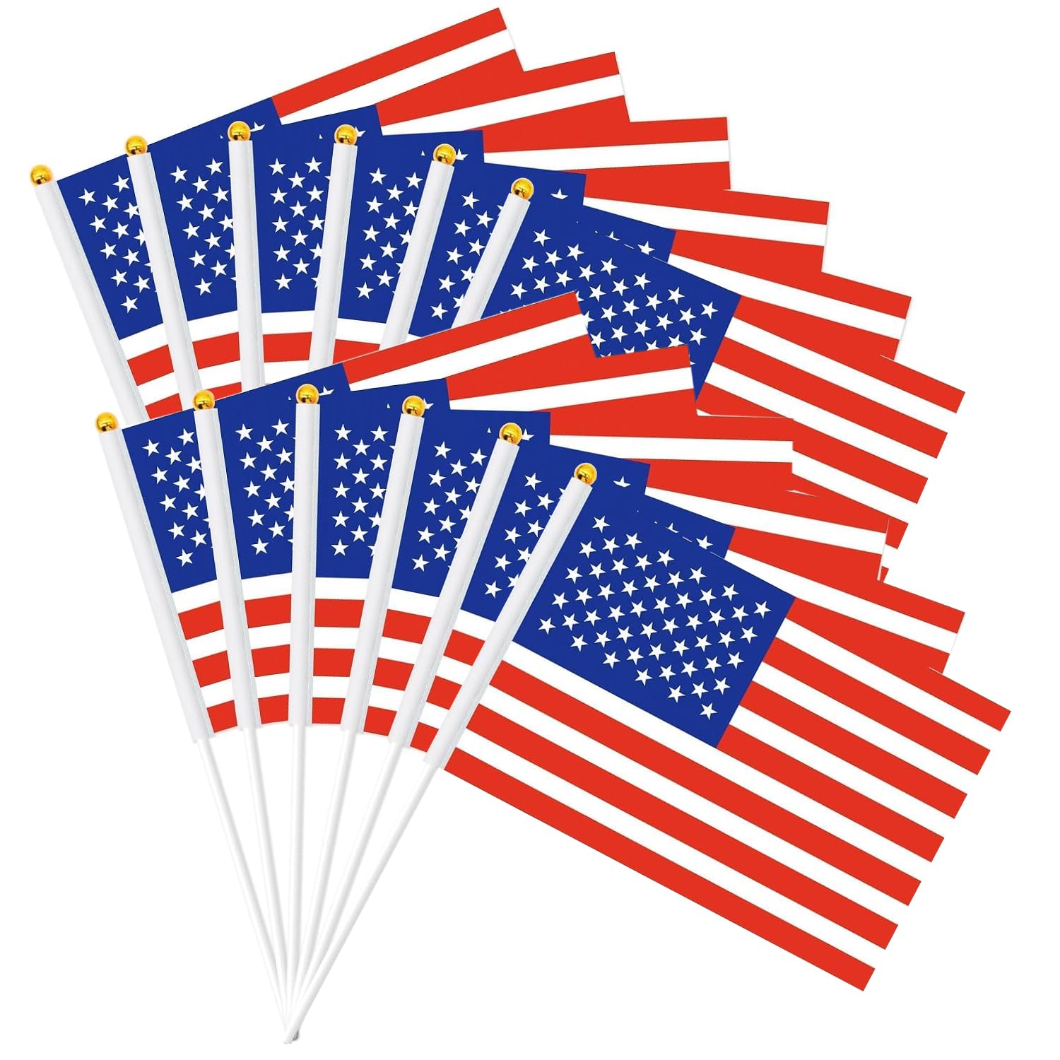 Generic 12 Pack Small American Flags Small USA Flags/Mini American Flag ...