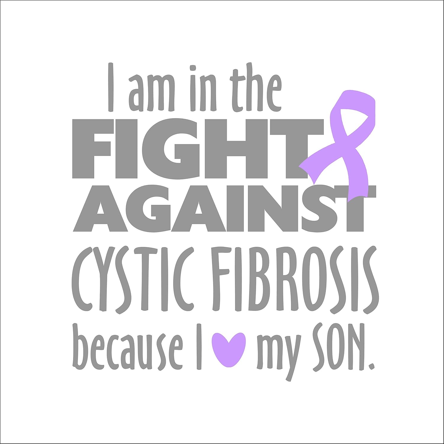 Amazon.com: Fight Against Cystic Fibrosis Awareness Ribbon Vinyl Die ...