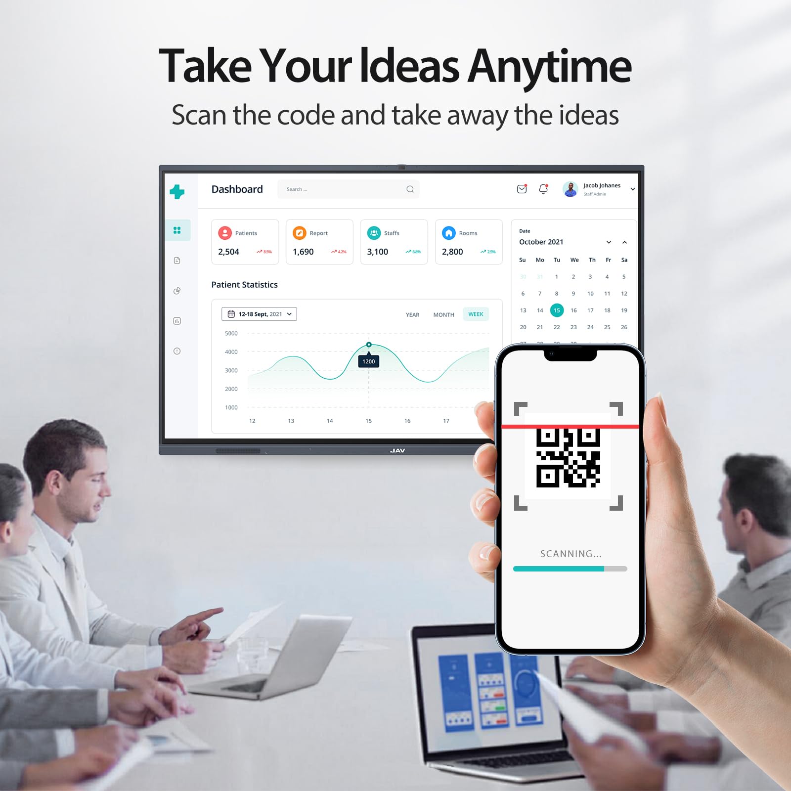 Mua JAV Smart Board, 75'' 4K UHD Interactive Whiteboard, All in One Smartboard for Office ...