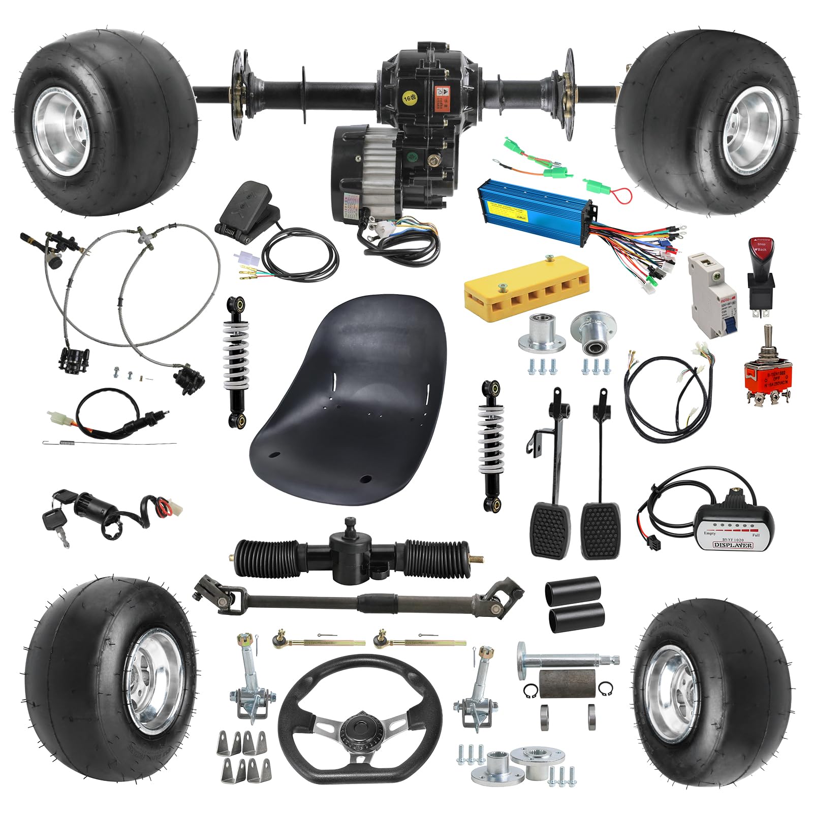 Mua Complete 34inch Rear Axle Kit & 5" Wheels & 72V 1500W Motor ...