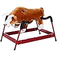 Amazon.com: Qaba Kids Spring Rocking Horse Rodeo Bull Style with ...