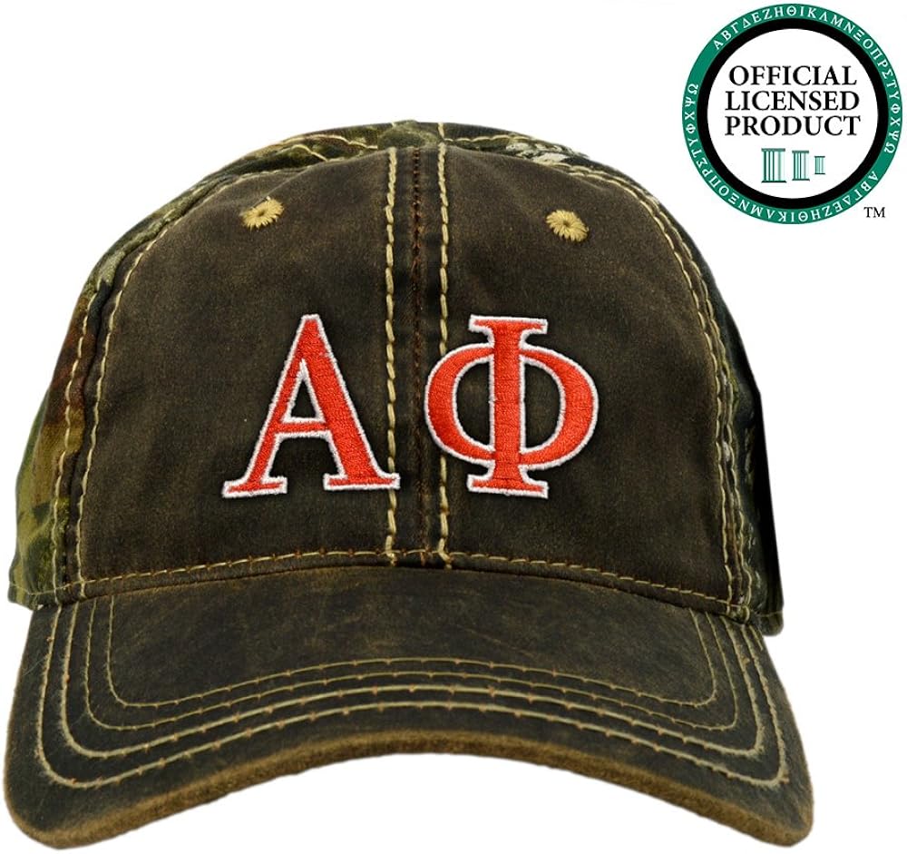 Amazon.com: Alpha Phi (Alpha Phi) Camo Baseball Hat | Red & White ...
