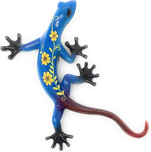 Amazon.com: Green Tree Products Blue and Red Resin Gecko, Wall or ...