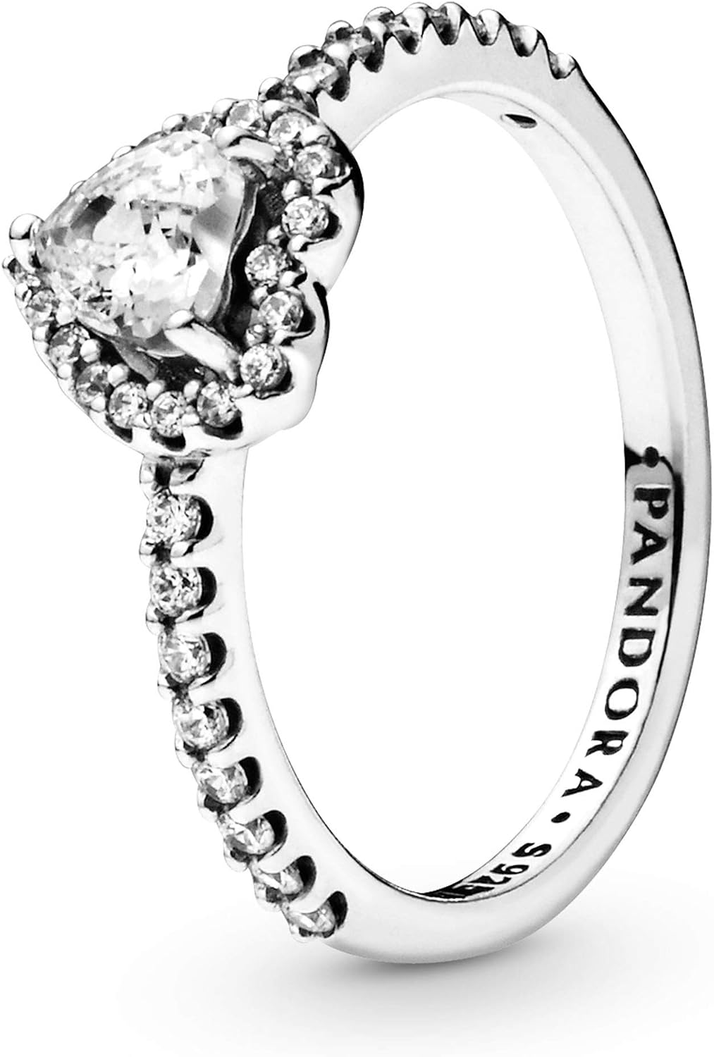 PANDORA Elevated Heart 925 Sterling Silver Ring Size EUR 60 US 9 PANDORA Elevated Heart 925 Sterling Silver Ring Size EUR 60 US 9