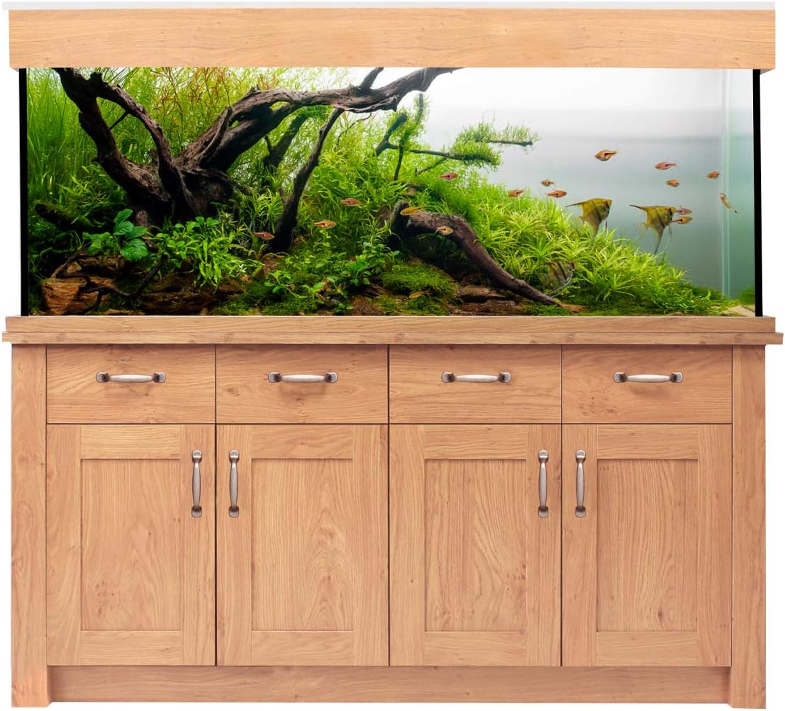 Oak Aquarium Fish Tanks Oak Style & Oak Shades (150cm / 300L, Oak Style ...